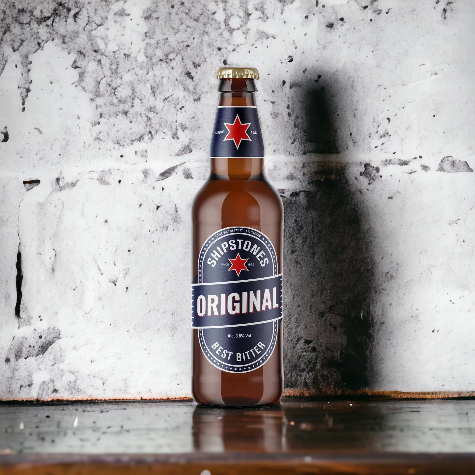 Shipstones Brewery, Nottingham Bitter, in bottles. Brewed in Nottingham